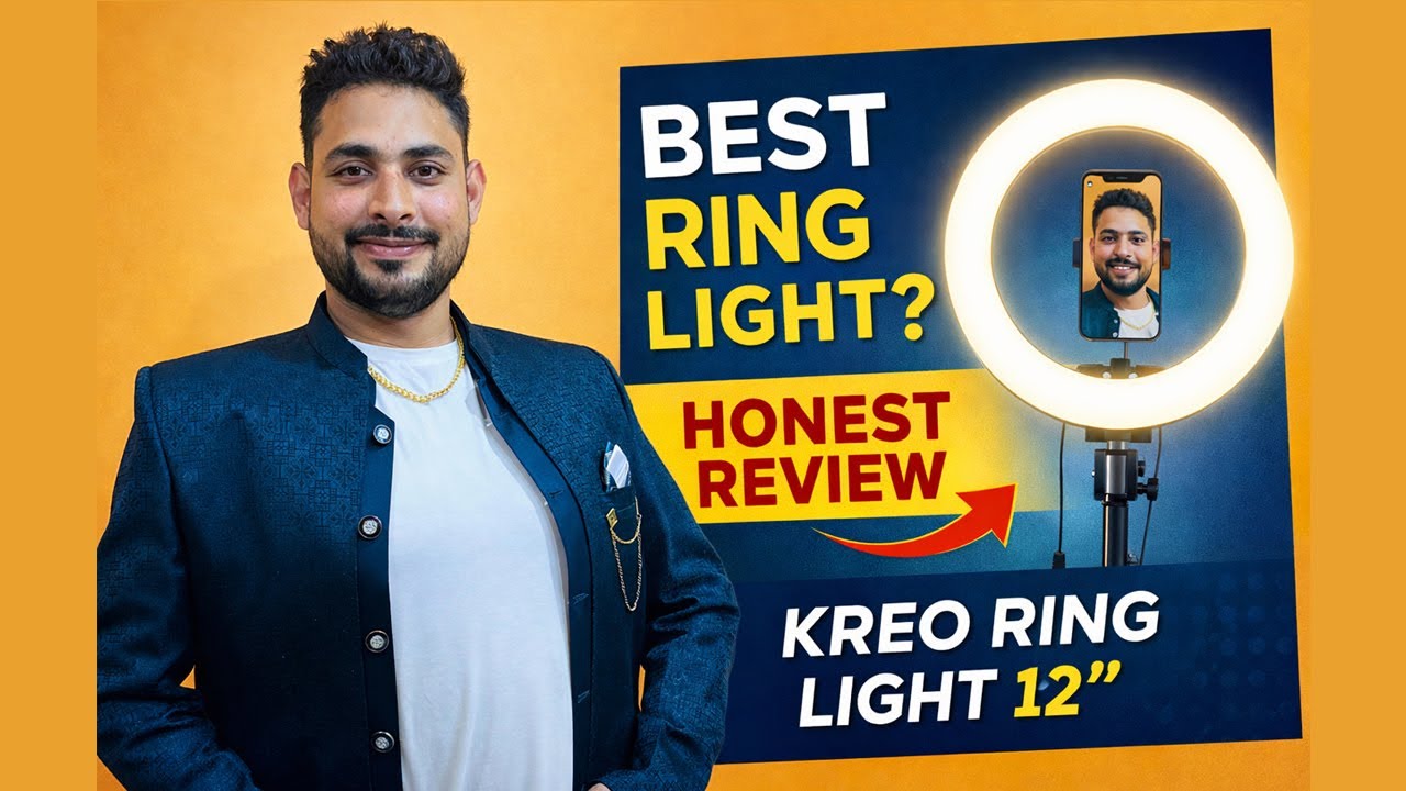 YouTube & Reels ke Liye Best Ring Light? | Kreo Ring Light 12” Review ...