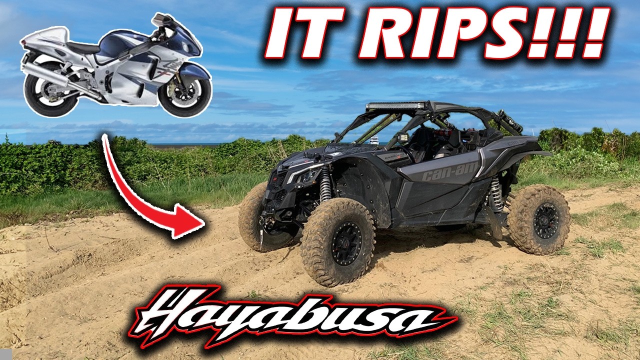 Ripping the Hayabusa Swapped Can Am X3 At home on the Track - YouTube