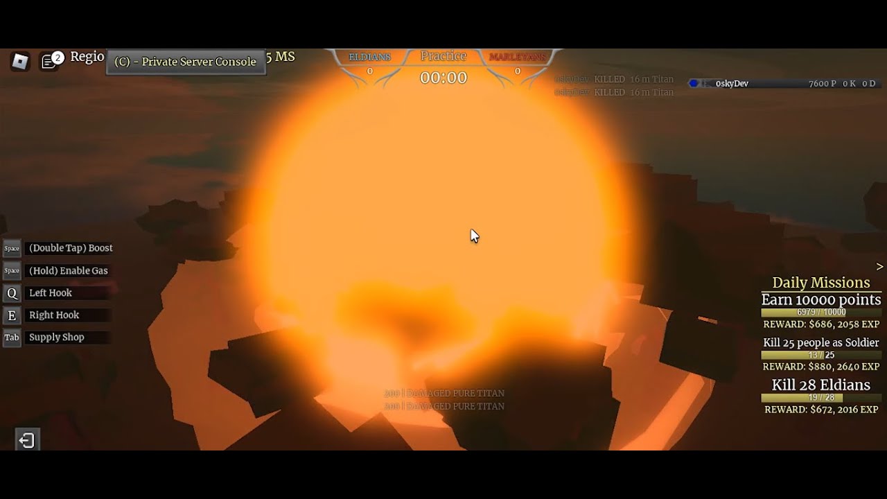 Colossal Titan Nuke Transformation / Titan Warfare / Roblox - YouTube