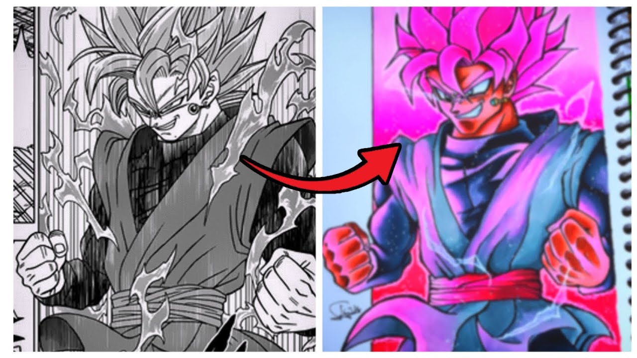 drawing goku black rose form dragon ball super manga beautiful results ...