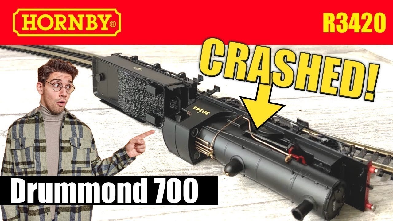 A Drummond takes a tumble! Steam Locomotive crash Hornby R3420 Model ...