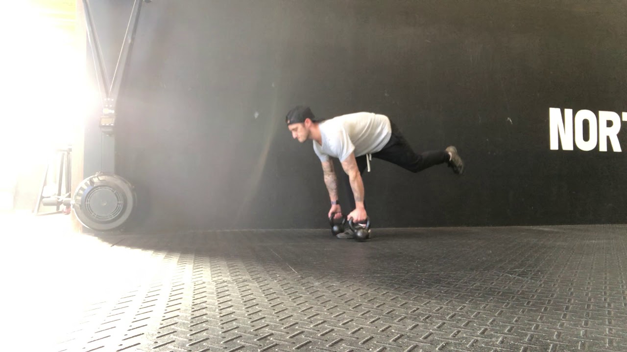 Single Leg Double KB RDL into High Knee Single Leg Clean - YouTube