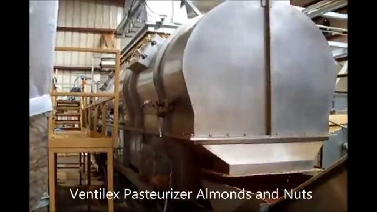 Steam pasteurizer almonds and nuts Ventilex - YouTube