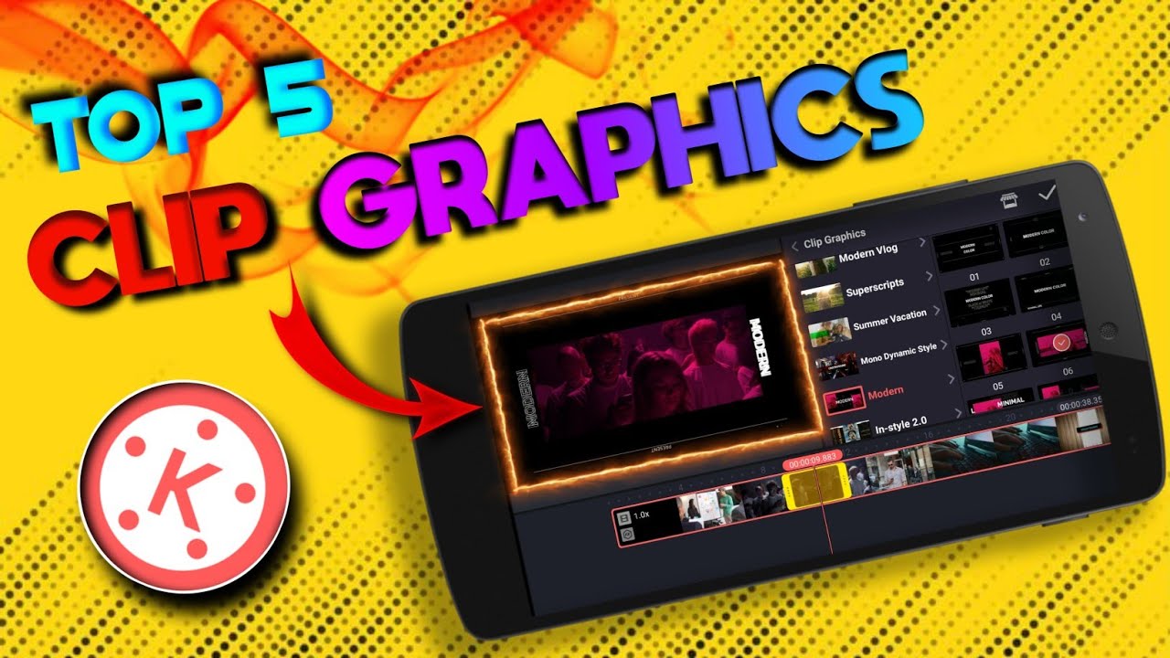 Top 5 clip graphics on KINEMASTER🤩|| Make your vedio professional ...