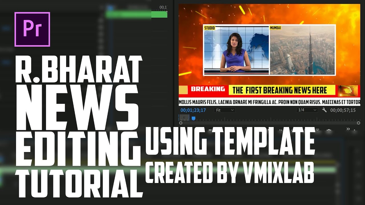 premiere pro editing news tutorial R Bharat premiere pro news template ...