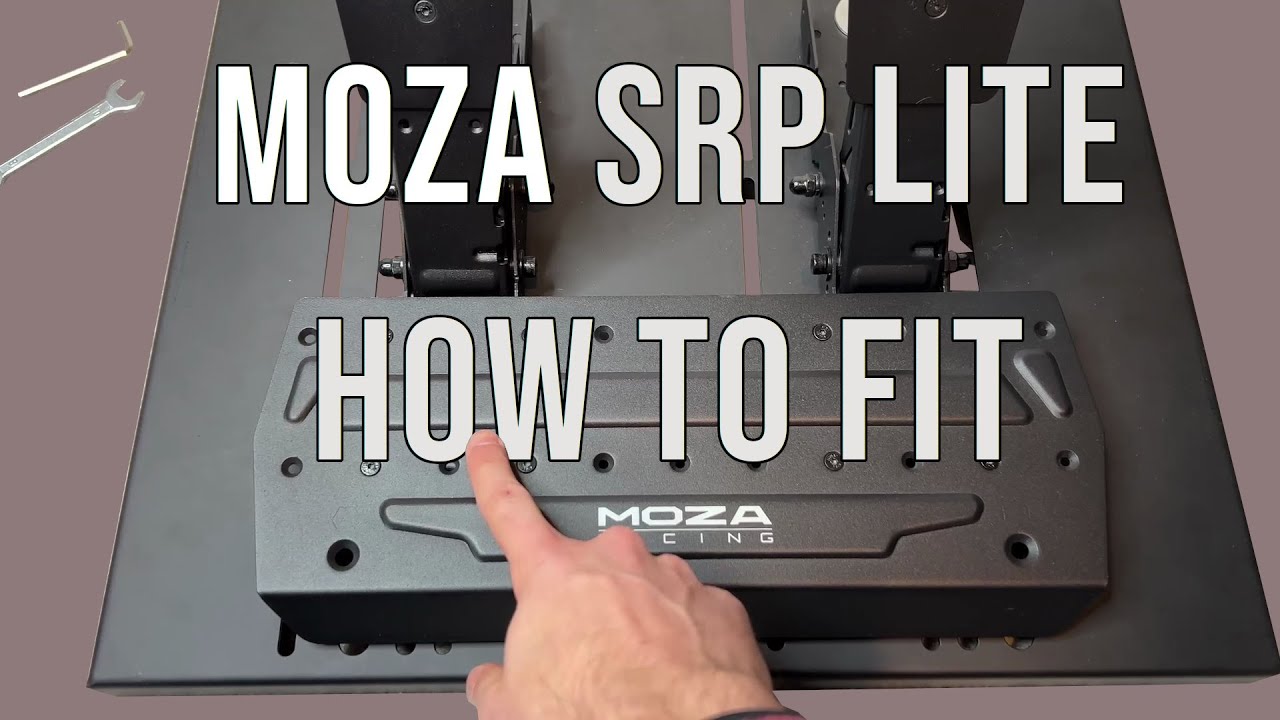 Fit moza srp lite pedals to gtomega prime lite pedal tray - YouTube