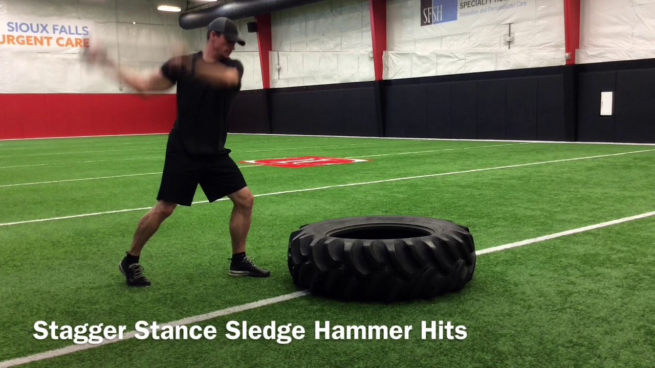 Stagger Stance Sledge Hammer Hits - YouTube