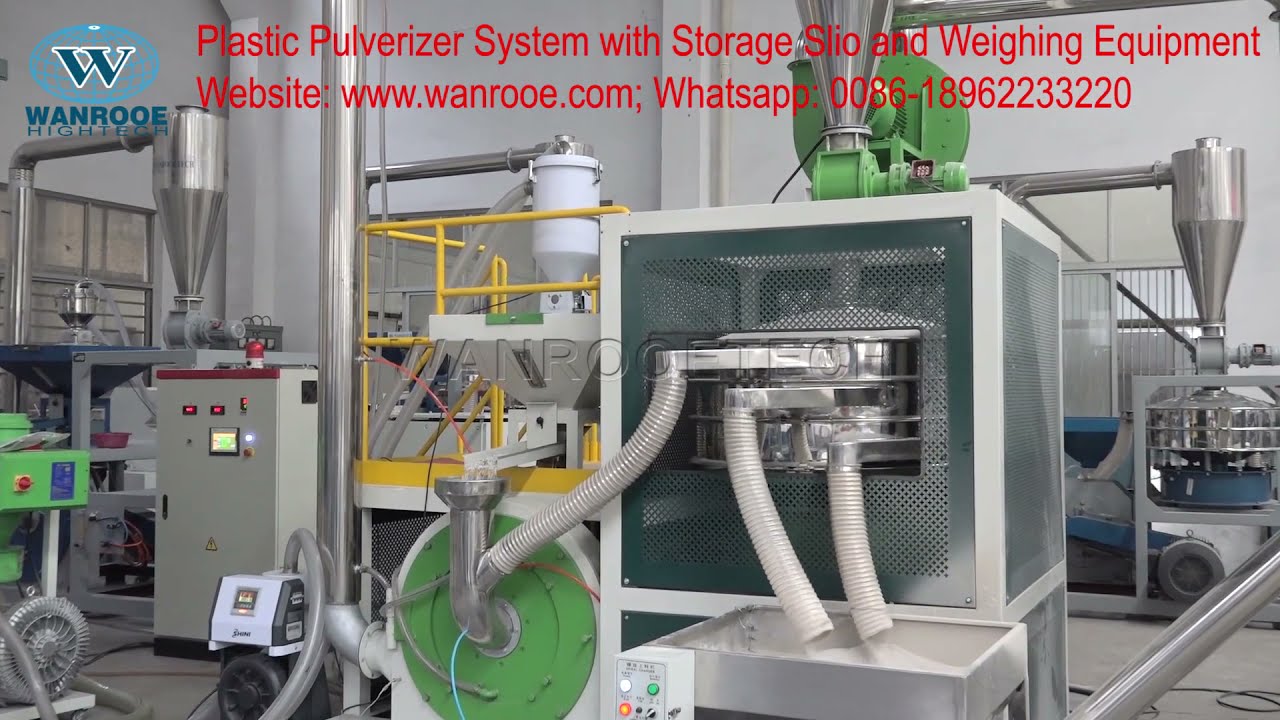 Plastic Pulverizer System,PP PE ABS PVC PET EVA LDPE Milling Recycling ...