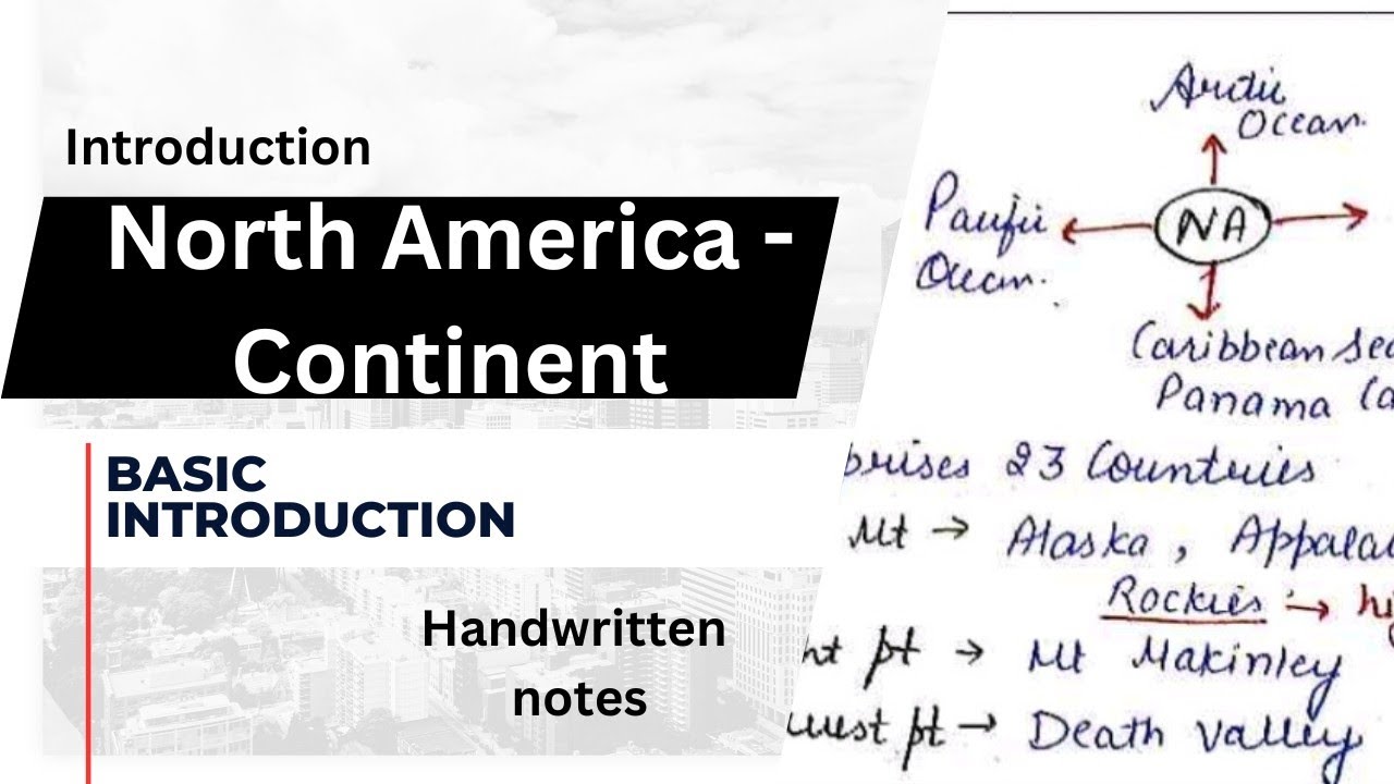 North America ~ Continent || world Geography || Handwritten notes || # ...