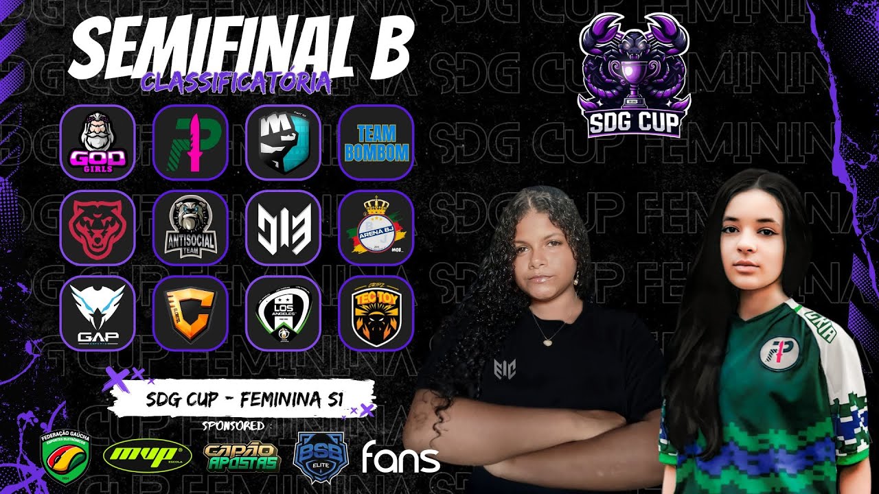 🔥GRUPO B - SEMIFINAL SDG CUP FEMININA | SDG PATRÃO - FREE FIRE - YouTube