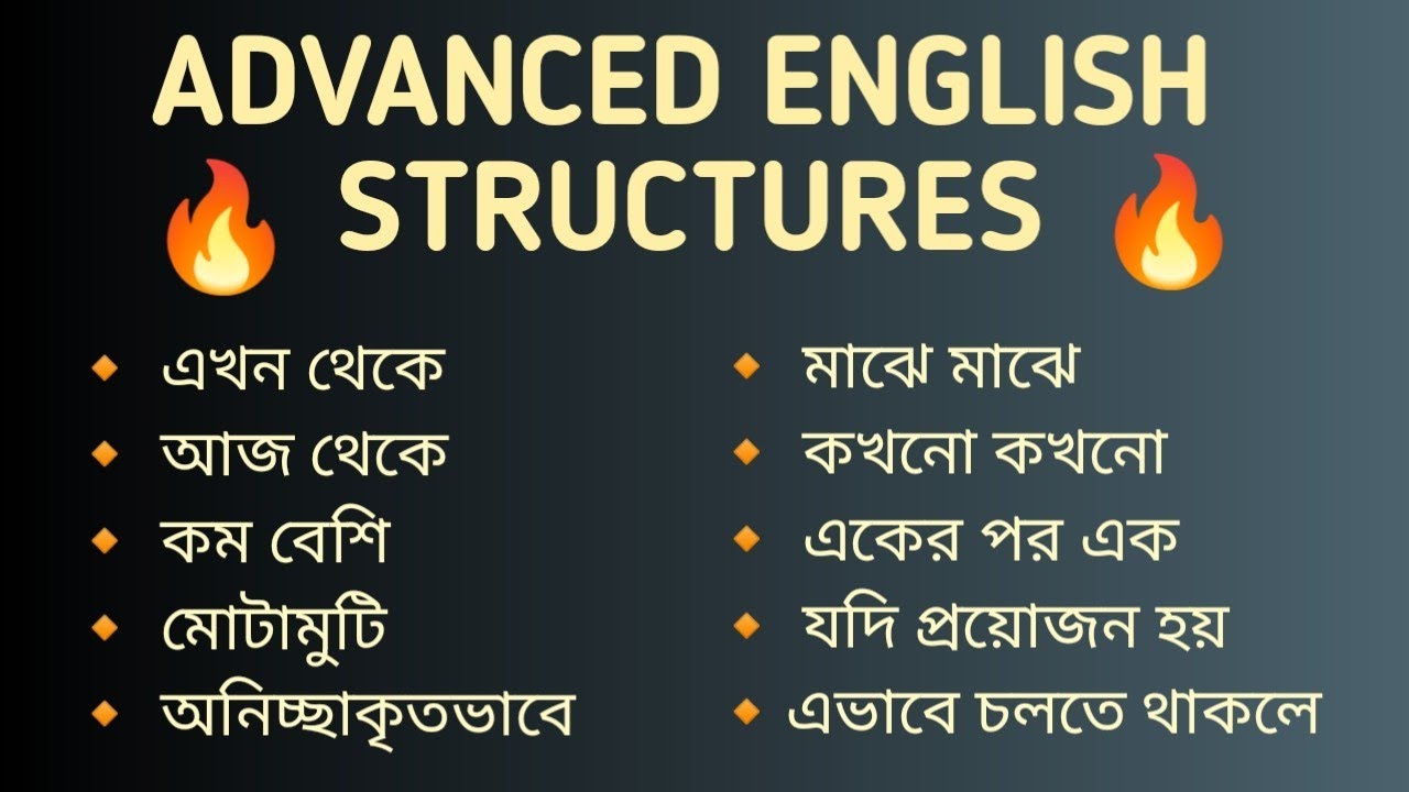 Advanced English Structures for Spoken English | Daily Use English ...