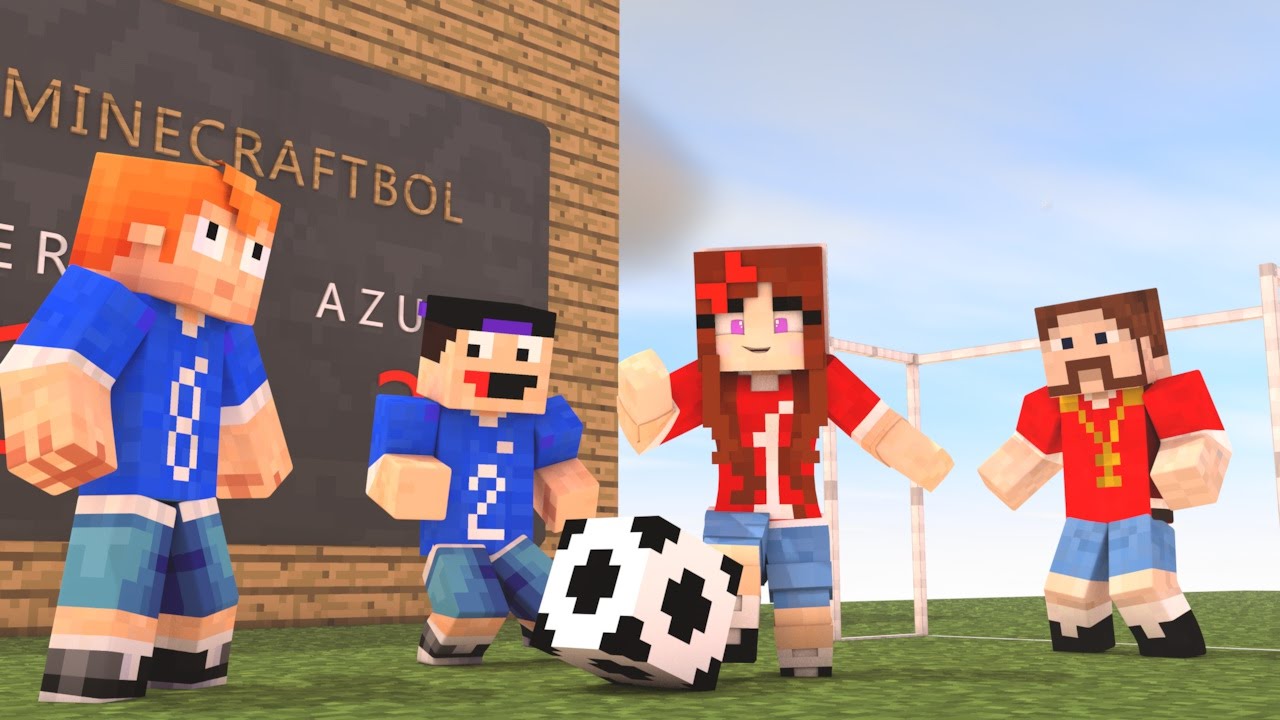 JOGANDO FUTEBOL NO MINECRAFT! (c/Kazzio, Luiz e Pokey) - Minecraft ...