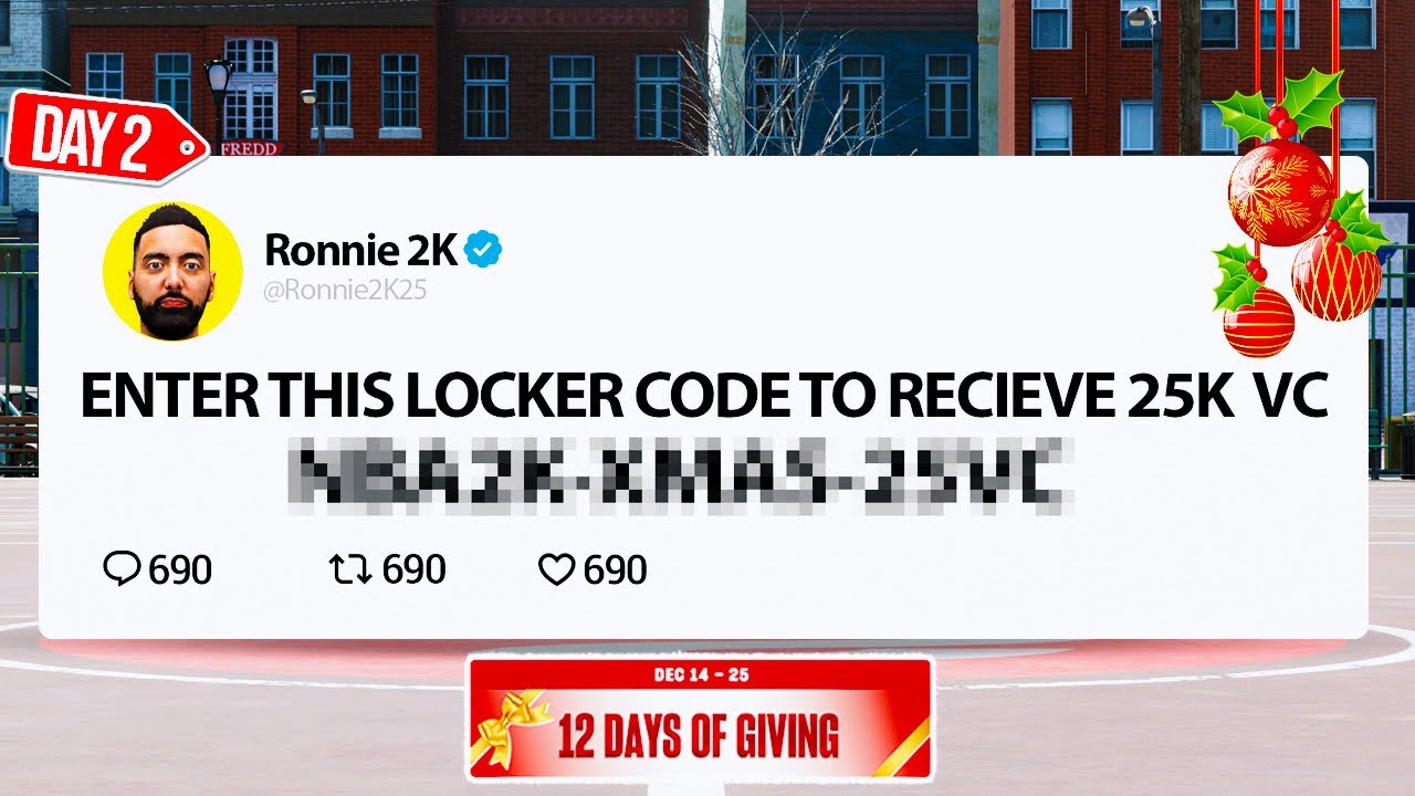 DAY 2 : ENTER THIS LOCKER CODE FOR FREE CHRISTMAS GIFTS! (NBA 2K25) HOW ...