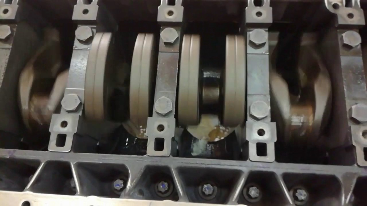 Six cylinder engine Crankshaft Rotating - YouTube