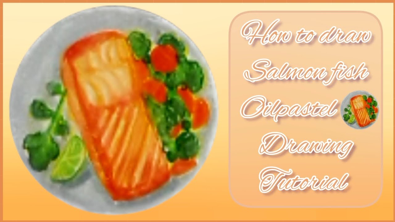 How to draw Salmon fish oilpastel easy tutorial #howto #drawing #salmon ...