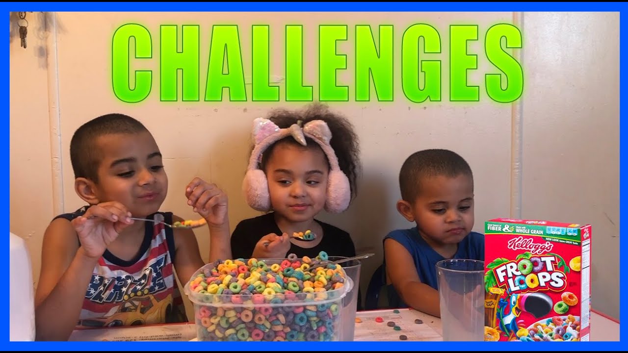 Kids Fruit Loops CHALLENGE WENT WRONG (FAIL) Cereal challenge - YouTube