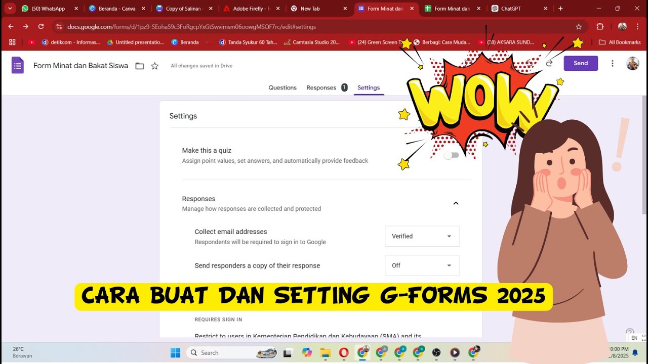 🔴 CARA BUAT DAN SETTING GOOGLE FORMS TAHUN 2025 | Panduan Lengkap dan ...