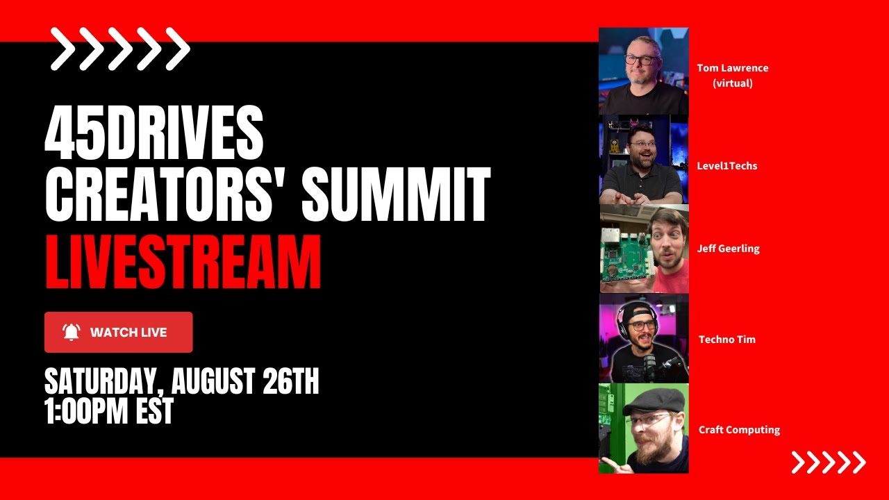 45Drives Creators' Summit - Livestream - YouTube