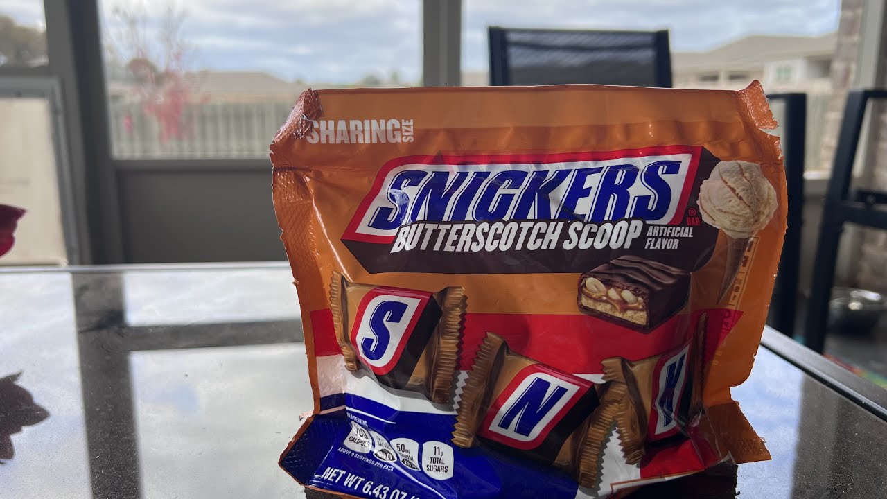 Butterscotch Scoop Snickers Bar Review!! Must or Bust - YouTube