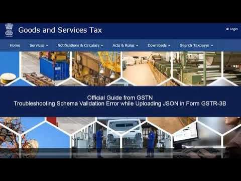 Error while Uploading JSON in Form GSTR 3B Troubleshooting Schema Validation - YouTube