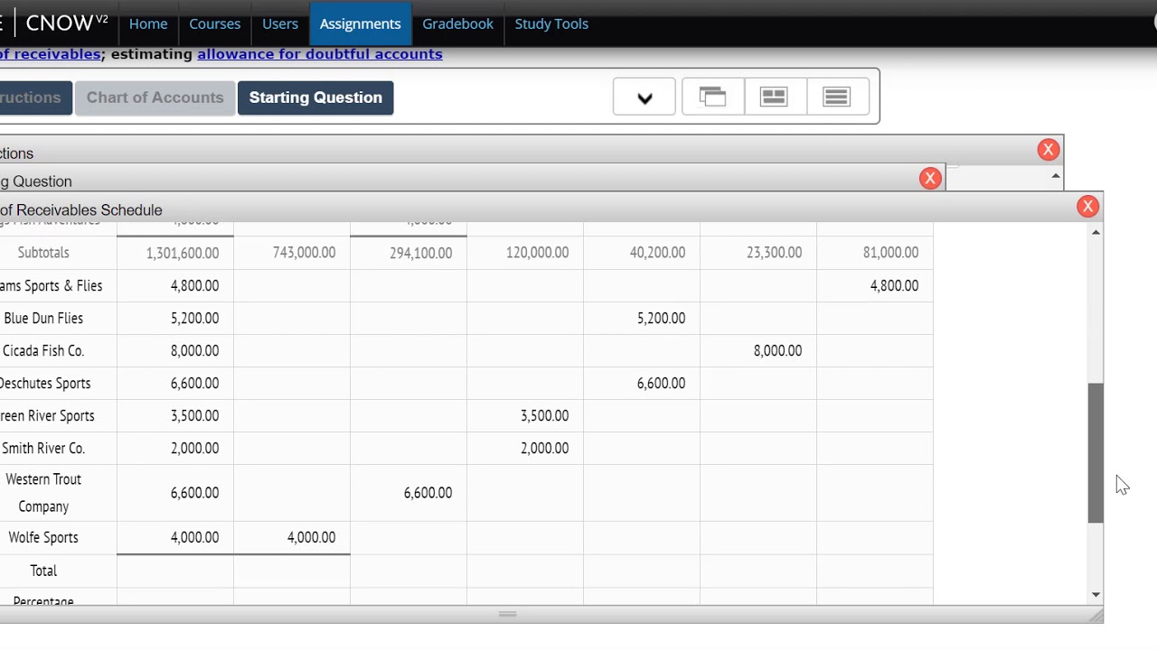 Preparing an Aging of Receivables Schedule and Adjusting Entry - YouTube