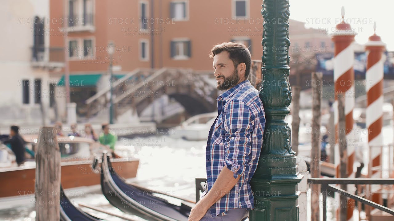 Handsome Tourist Man Travel in Venice, Italy. - YouTube
