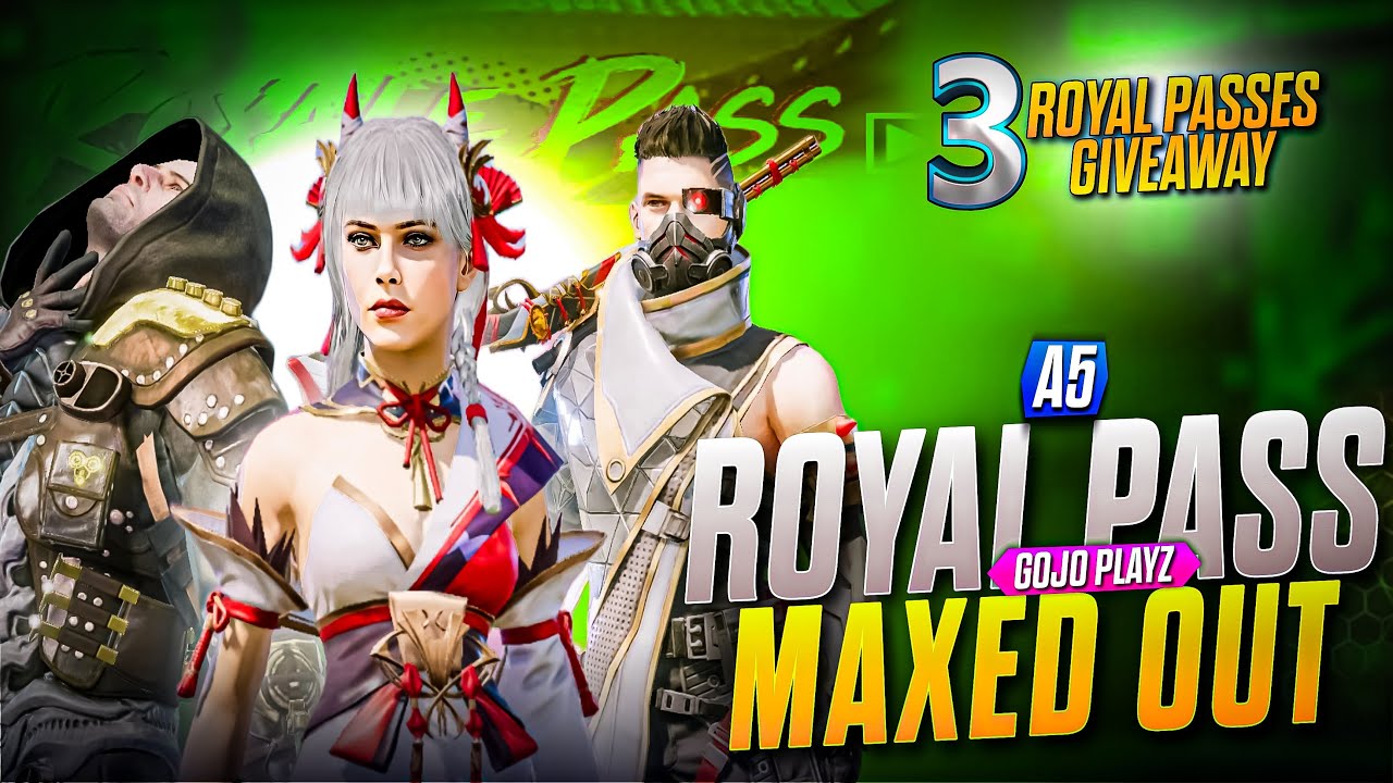 A5 Royal Pass Maxed Out | 3 RP Giveaways | Tier 1 to 100 RP Rewards | BGMI Royalpass | # ...
