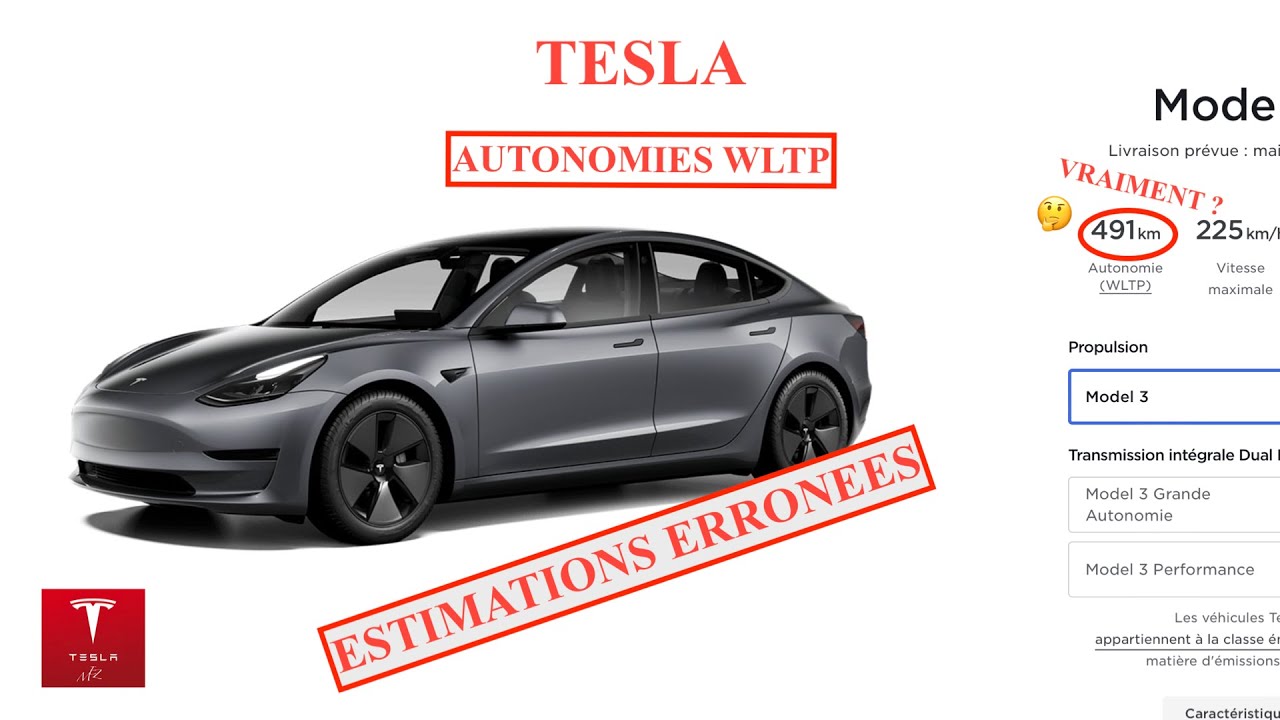 TESLA - Attention aux estimations d'autonomie WLTP affichées ! - YouTube