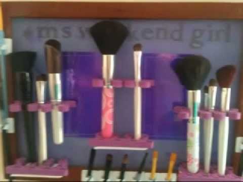 DIY Makeup Brush Display - YouTube