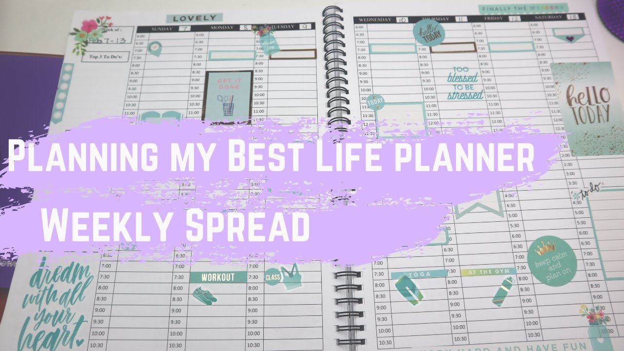 Planning my Best Life Planner - Weekly Spread - YouTube