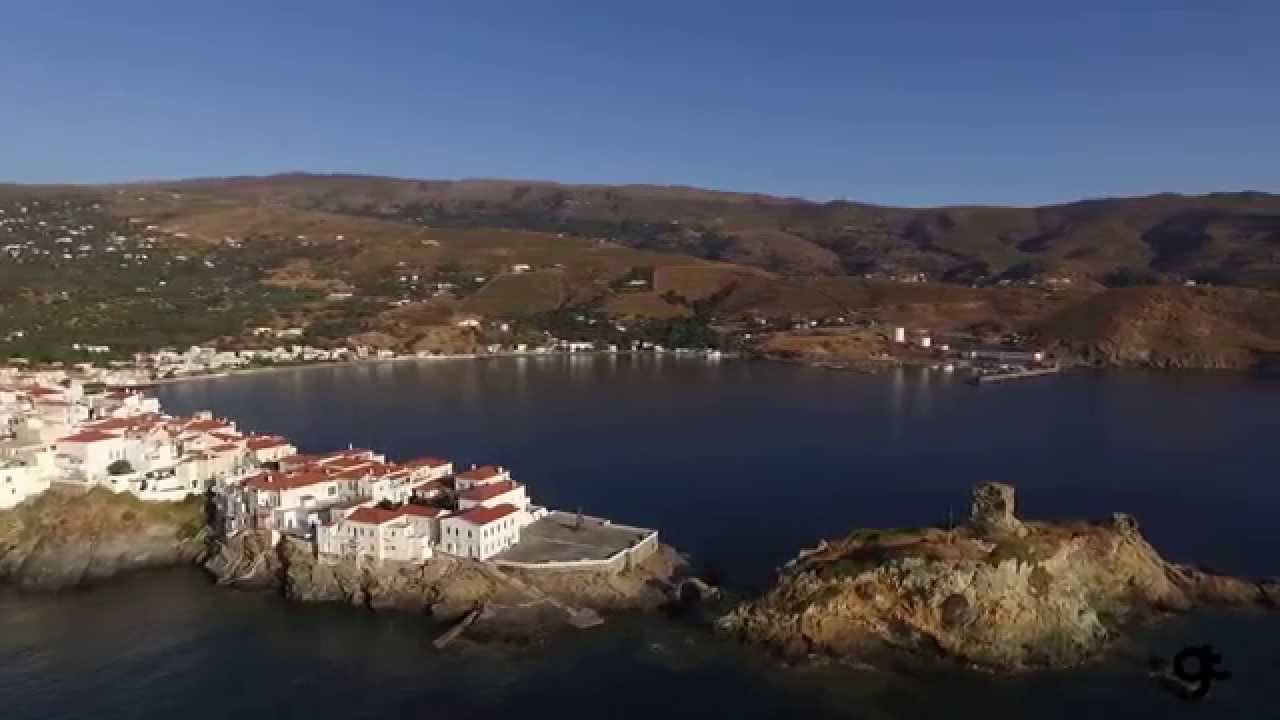 Beaches & Scenery of Andros Island, Greece (Aerial view) - YouTube