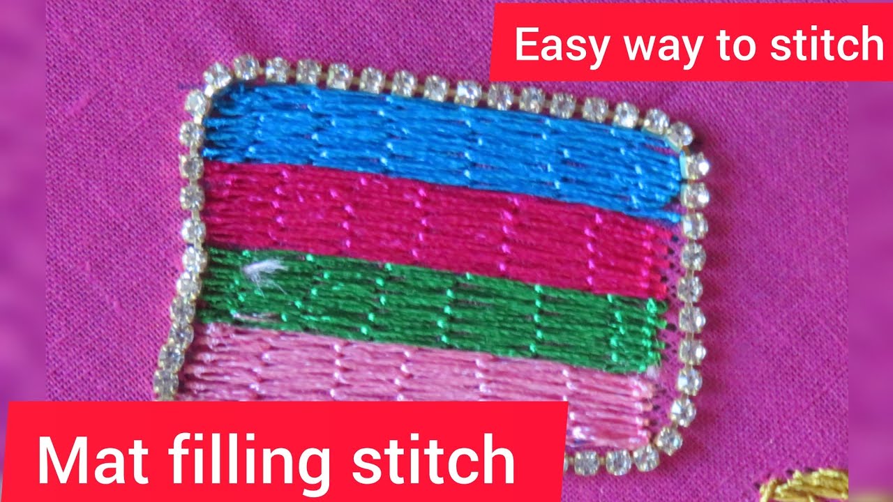 Easy to stitch Mat filling stitch for beginners @arsty - YouTube