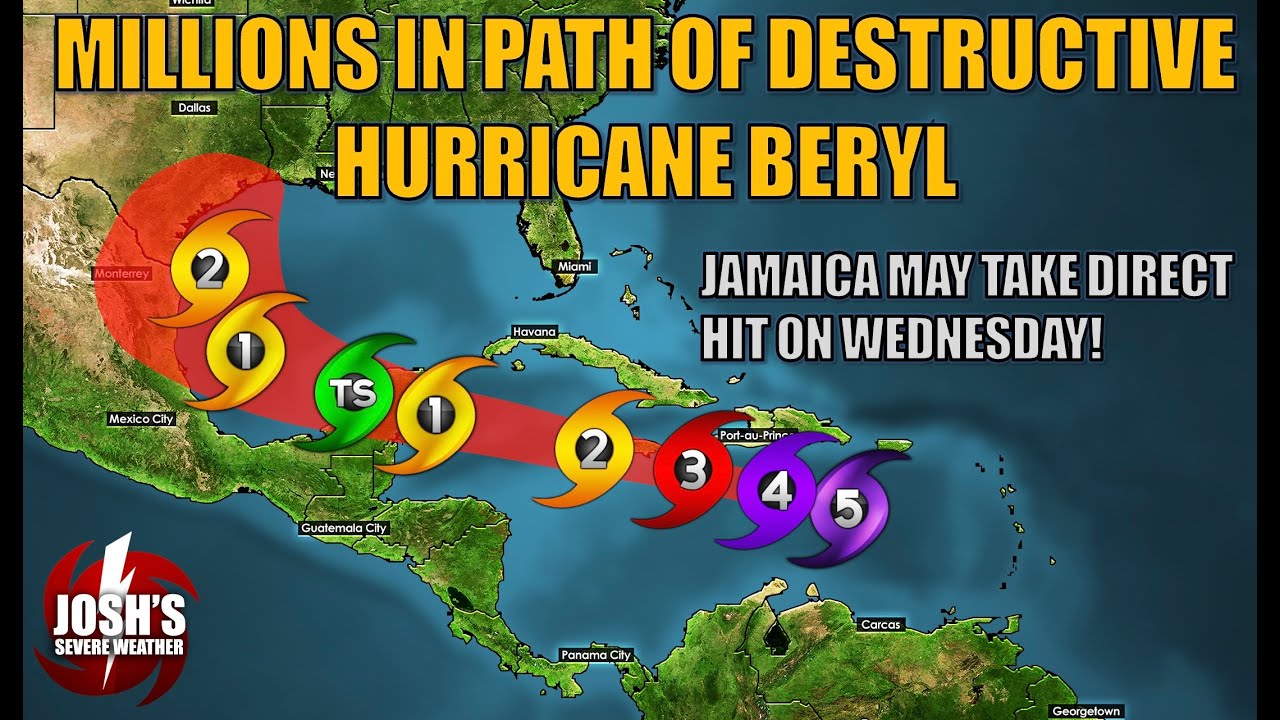7/2/24: Category 5 Hurricane Beryl Weakening but Threatening Millions ...