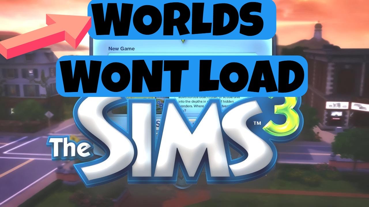 SIMS 3 Windows 10/11 Fix For Games Not Loading - YouTube