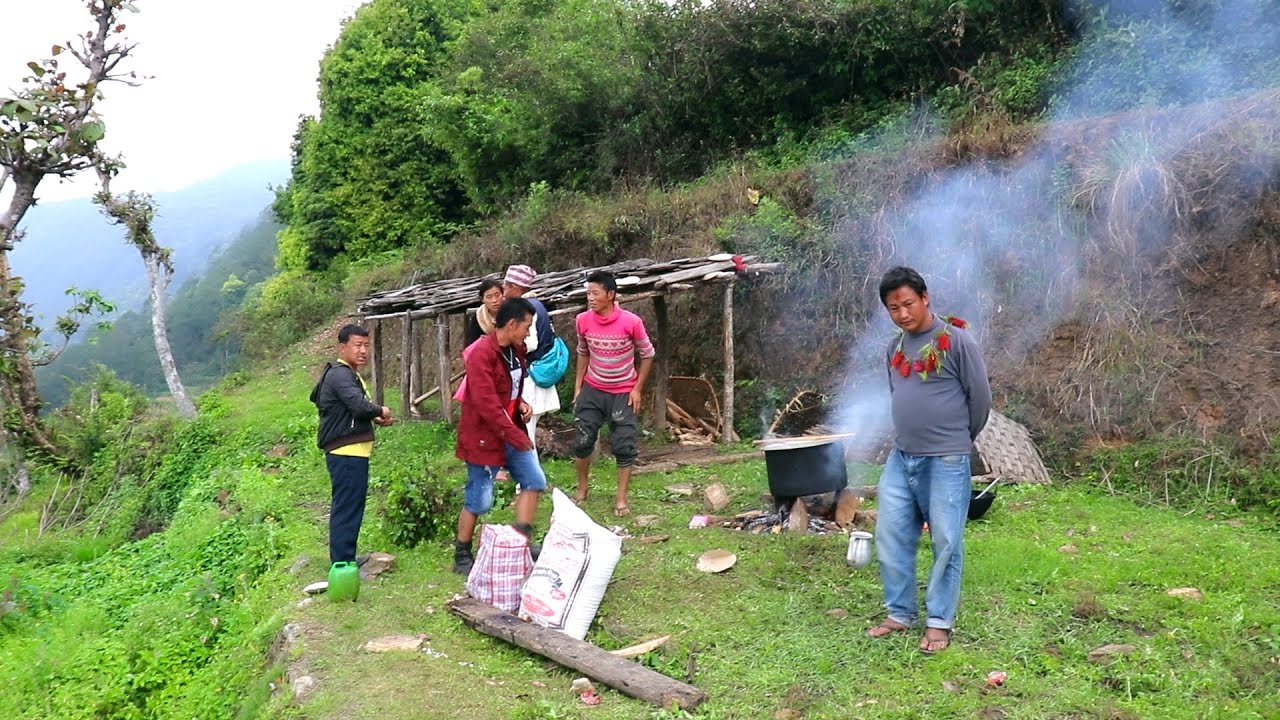 Villagers gather to celebrate their cultural festival & Party - YouTube