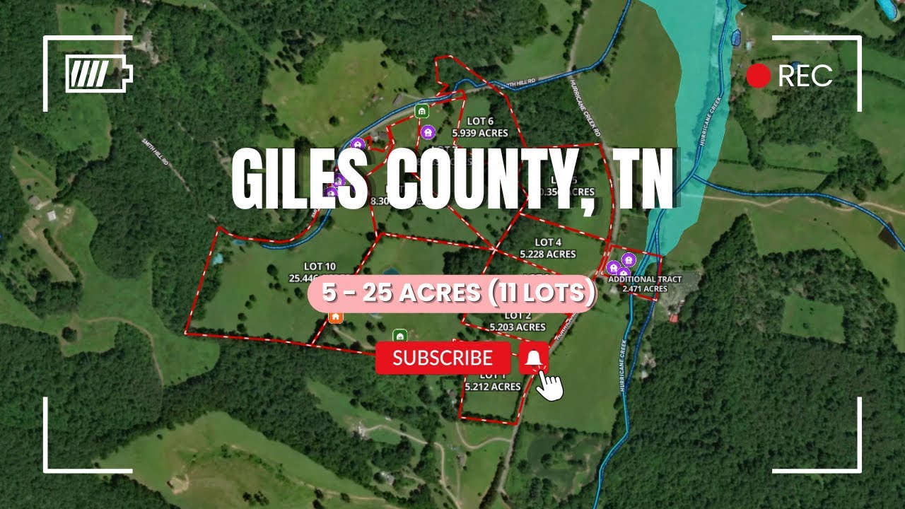 Prime 100-Acre Development| 11-Lot Subdivision|Giles County, TN|Cleared ...