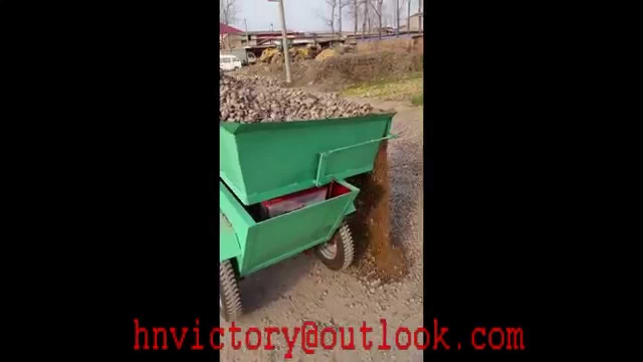 Concrete materials electric Motorized Dump Cart - YouTube