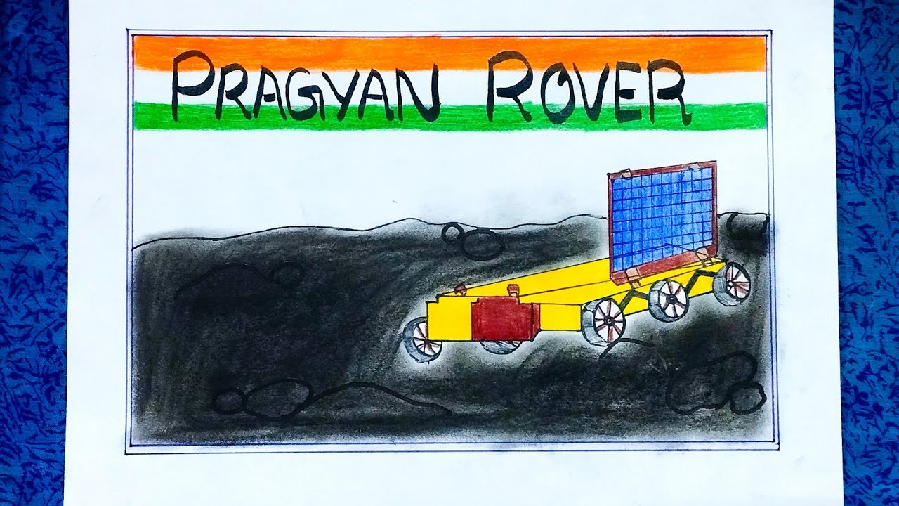How To Draw ISRO Chandrayan 3 Moon Mission Pragyan Rover/Easy Pragyan ...