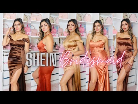 SHEIN Haul Wedding Bridesmaid Dresses TRY ON HAUL 2023 | FABIOLAG