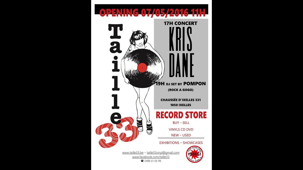 Kris Dane @ Taille 33 record store (Grand opening) - 07/05/2016 - YouTube
