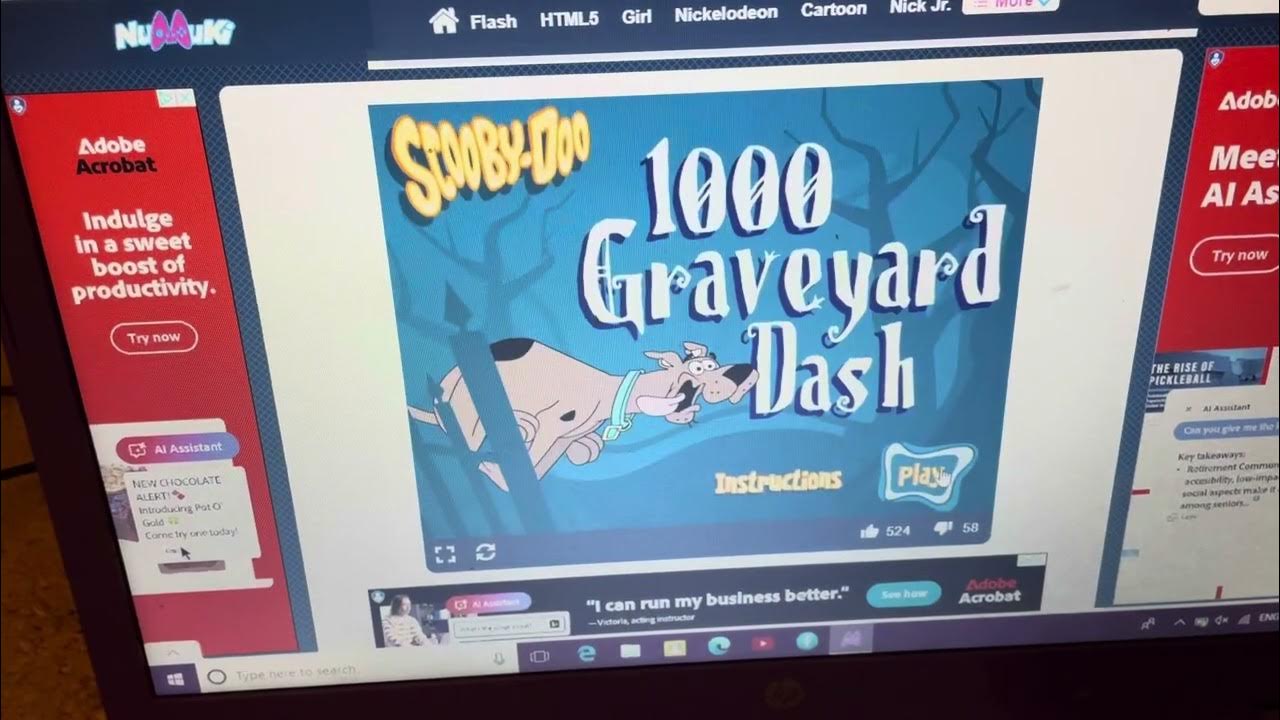 Scooby Doo 1000 graveyard Dash old flash game - YouTube