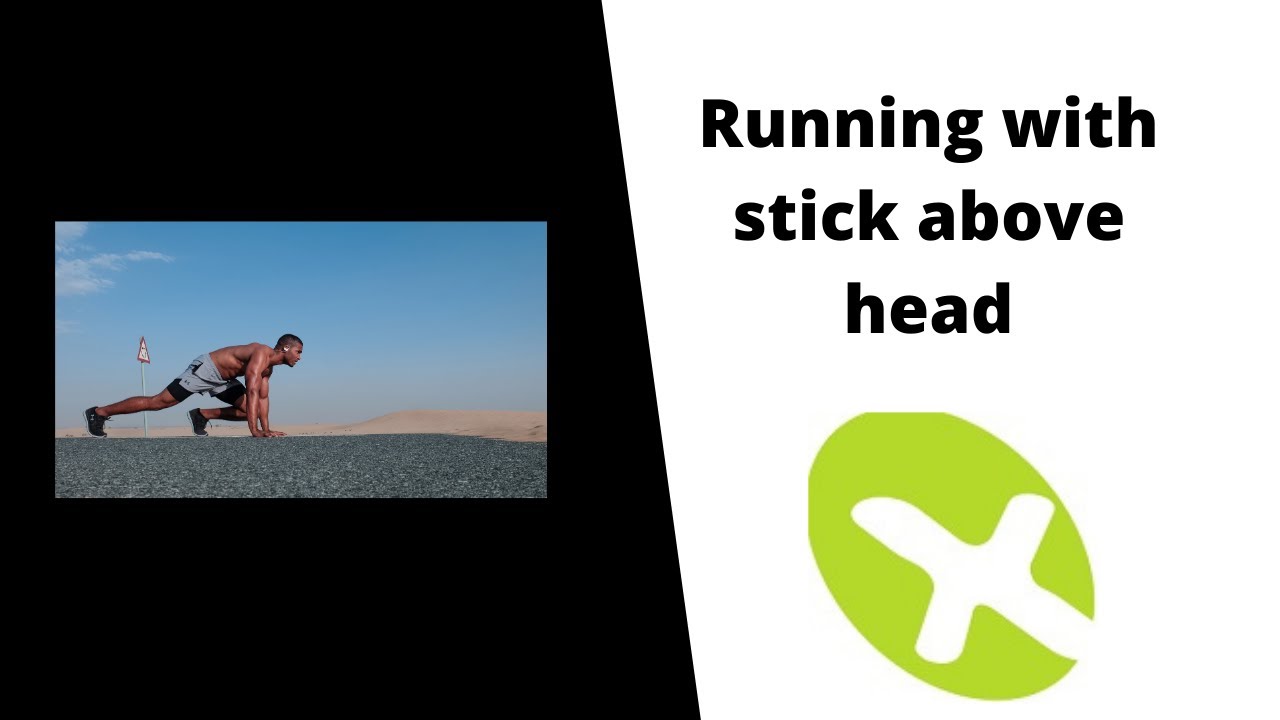 Stick above head running drill - YouTube