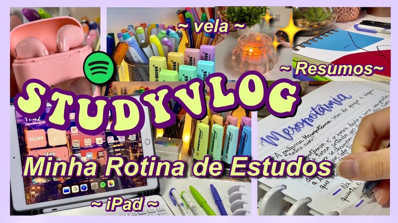 STUDY VLOG Minha Rotina de Estudos | Estudando para Provas ~ estilo ...