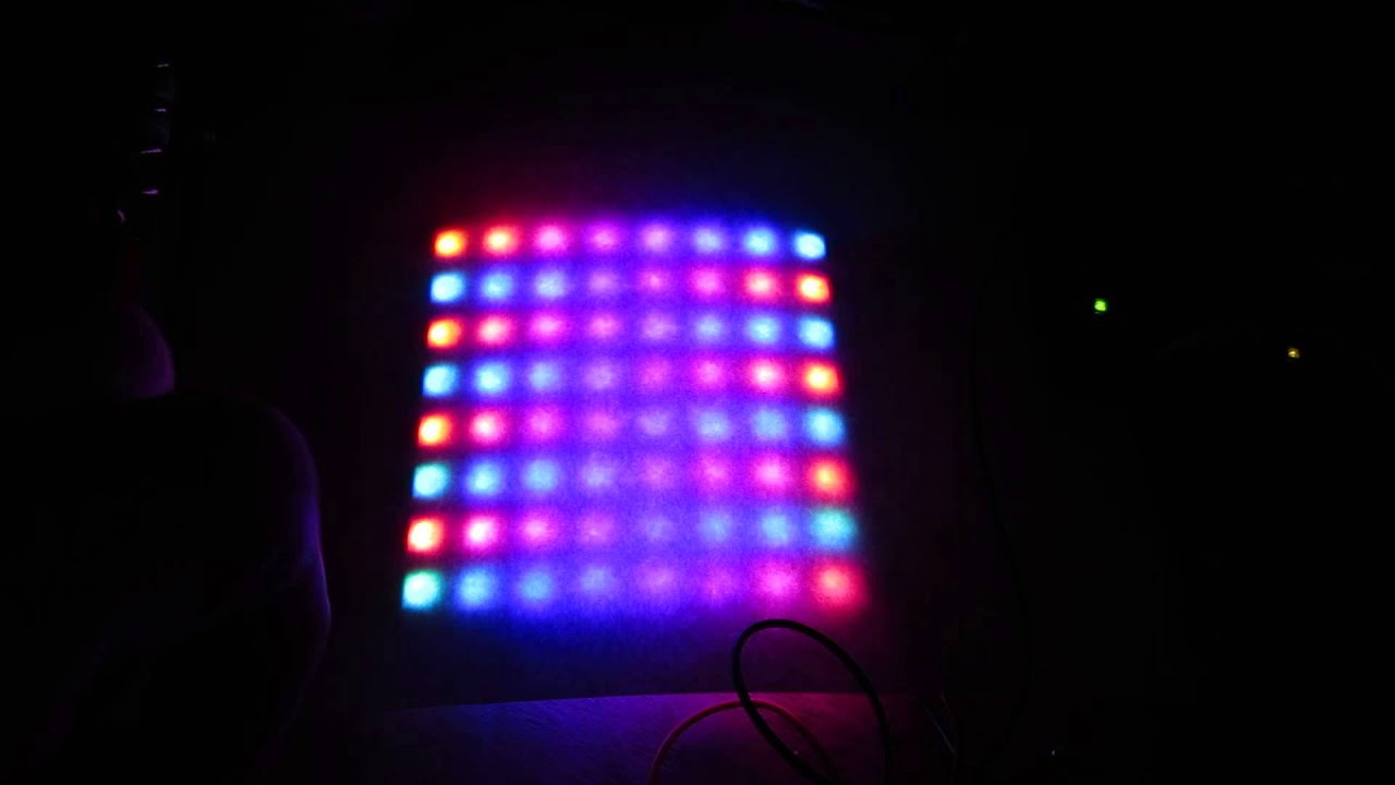 NeoPixel Matrix test with FastLED - YouTube