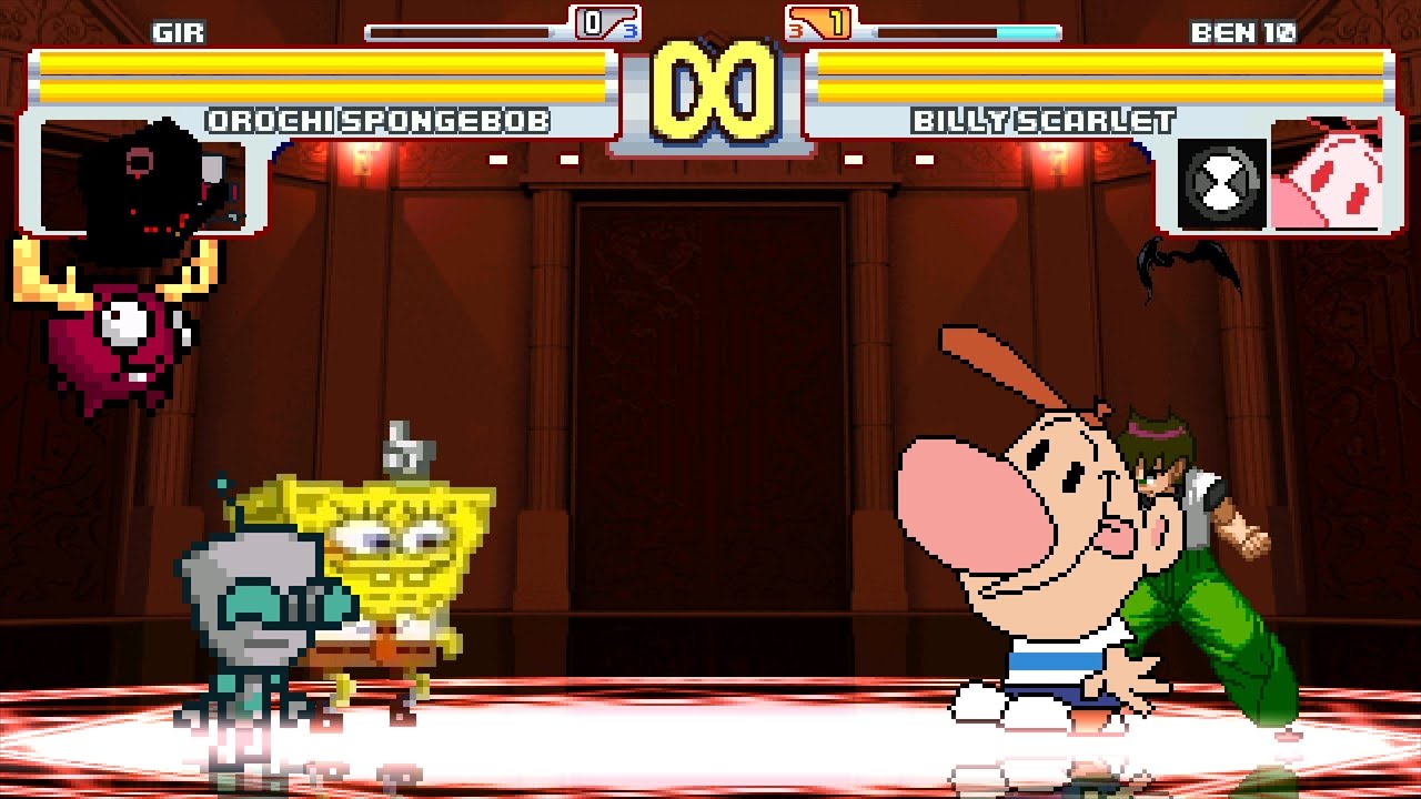 Mugen #122 Orochi SpongeBob & Saiyan Gir vs Billy Scarlet & DBZ Ben10 ...