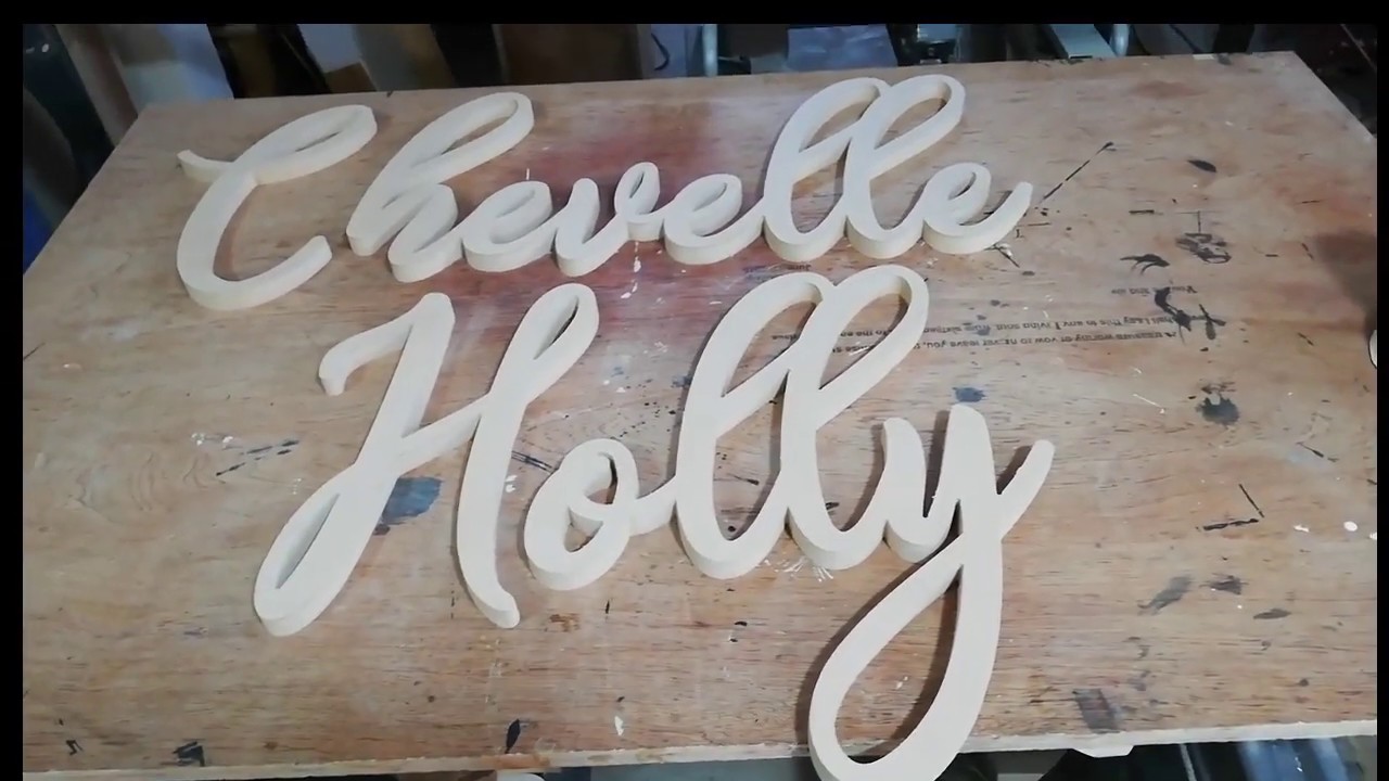 Wooden Letters on Xcarve Cnc - YouTube