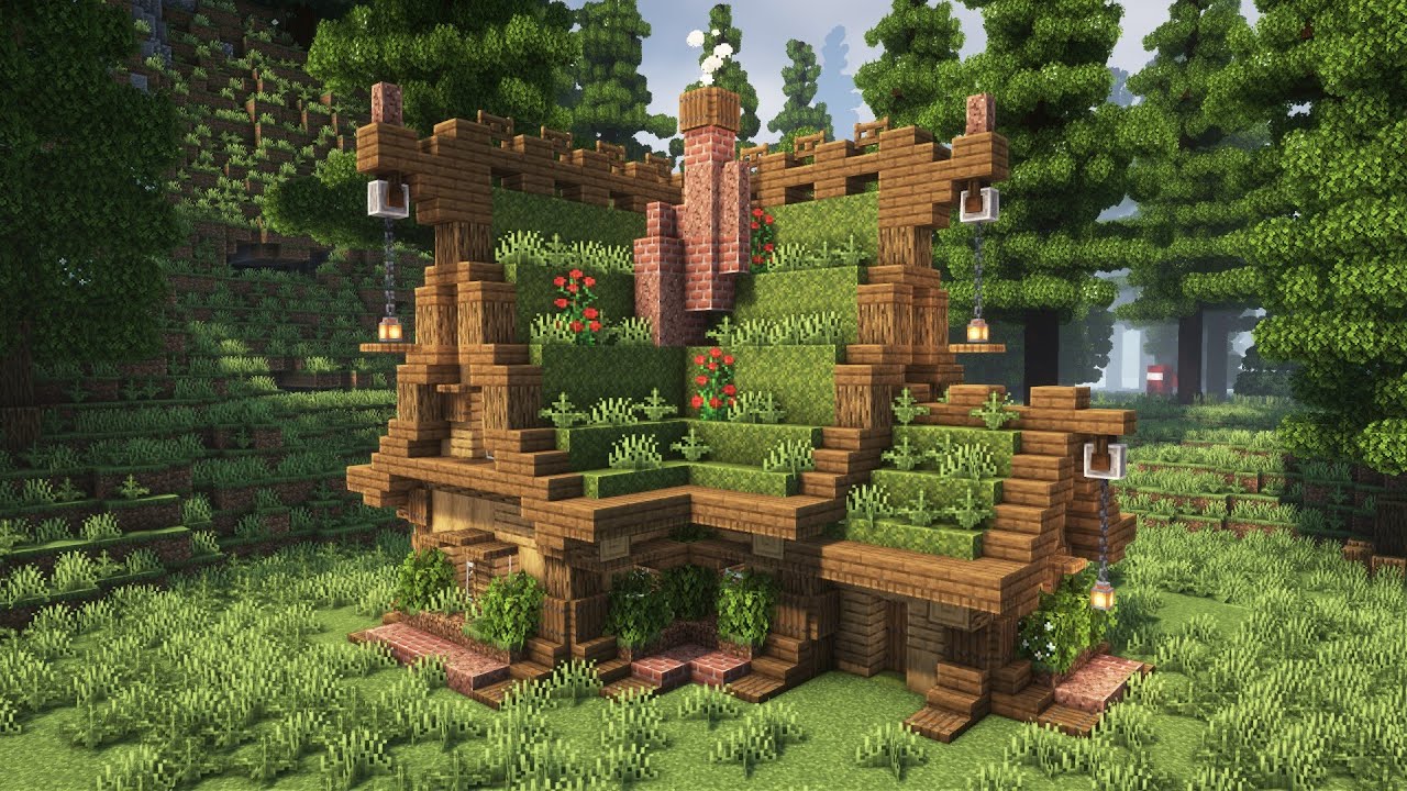 How to Build a Spring-themed Survival House with Interior (Tutorial ...