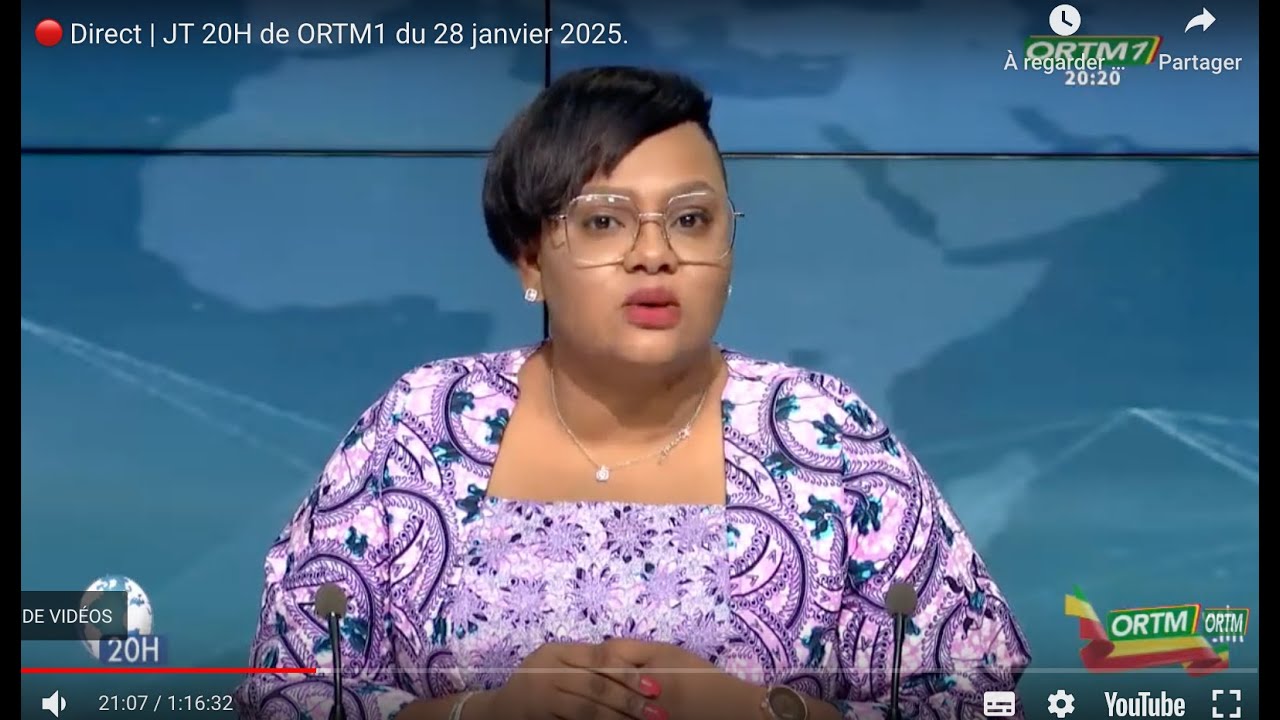 JT 20H de ORTM1 du 28 Janvier 2025 - YouTube