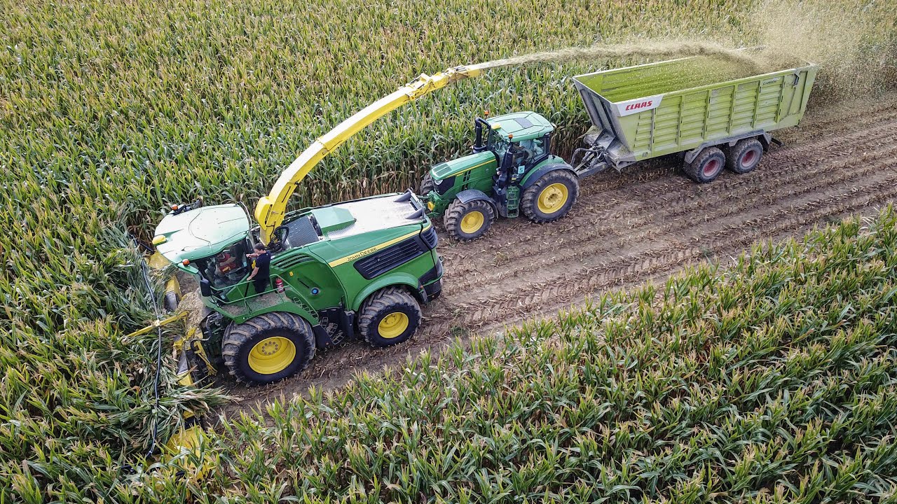 NEW MONSTER John Deere 9800i + Kemper 490 plus, 6250R, 6215R, Bergmann ...