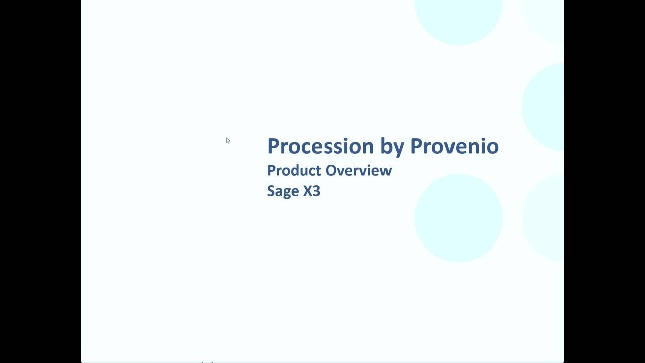 Procession Software for Sage X3 Overview - YouTube